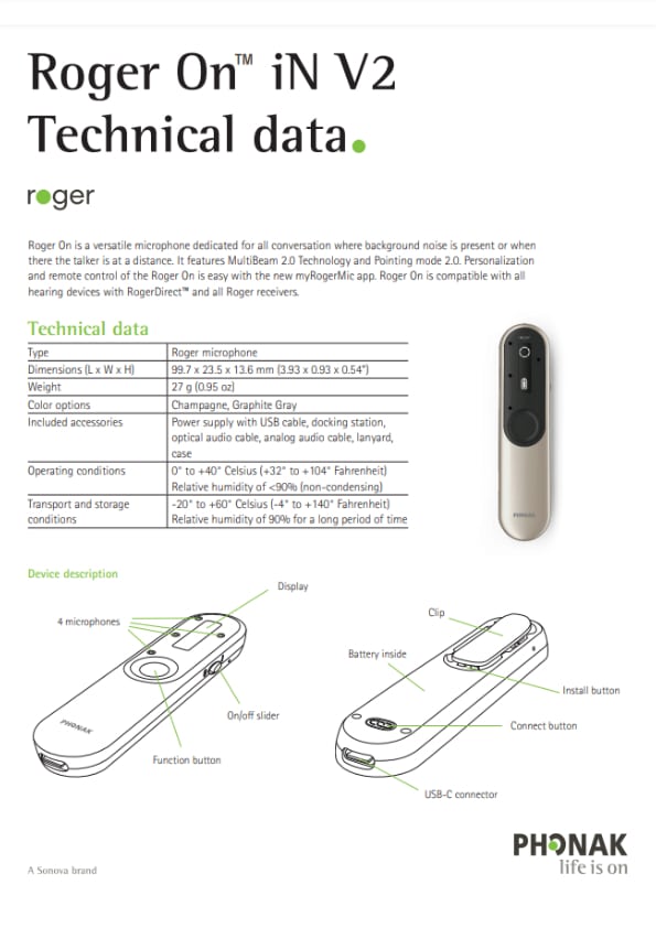 Roger – Phonak Marketing Catalogue