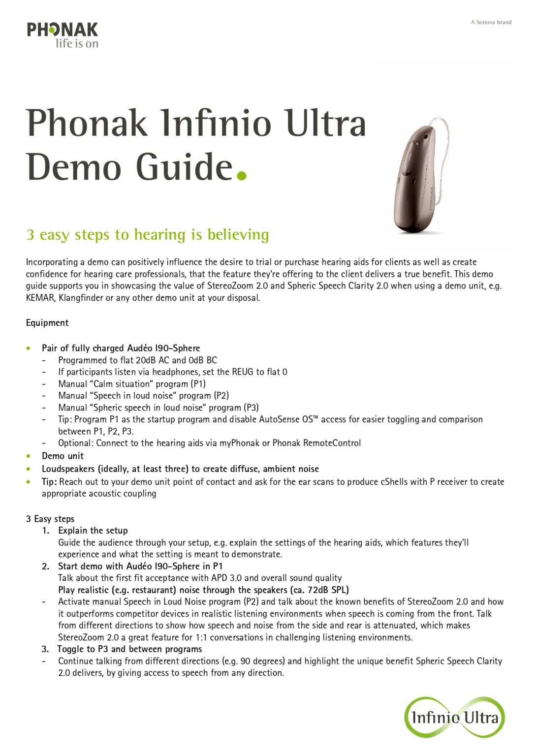 Phonak Infinio™ Hearing Aids | Phonak Marketing Catalogue