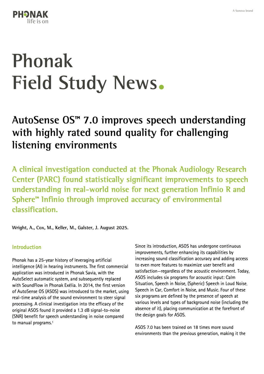 Phonak Infinio™ Hearing Aids | Phonak Marketing Catalogue